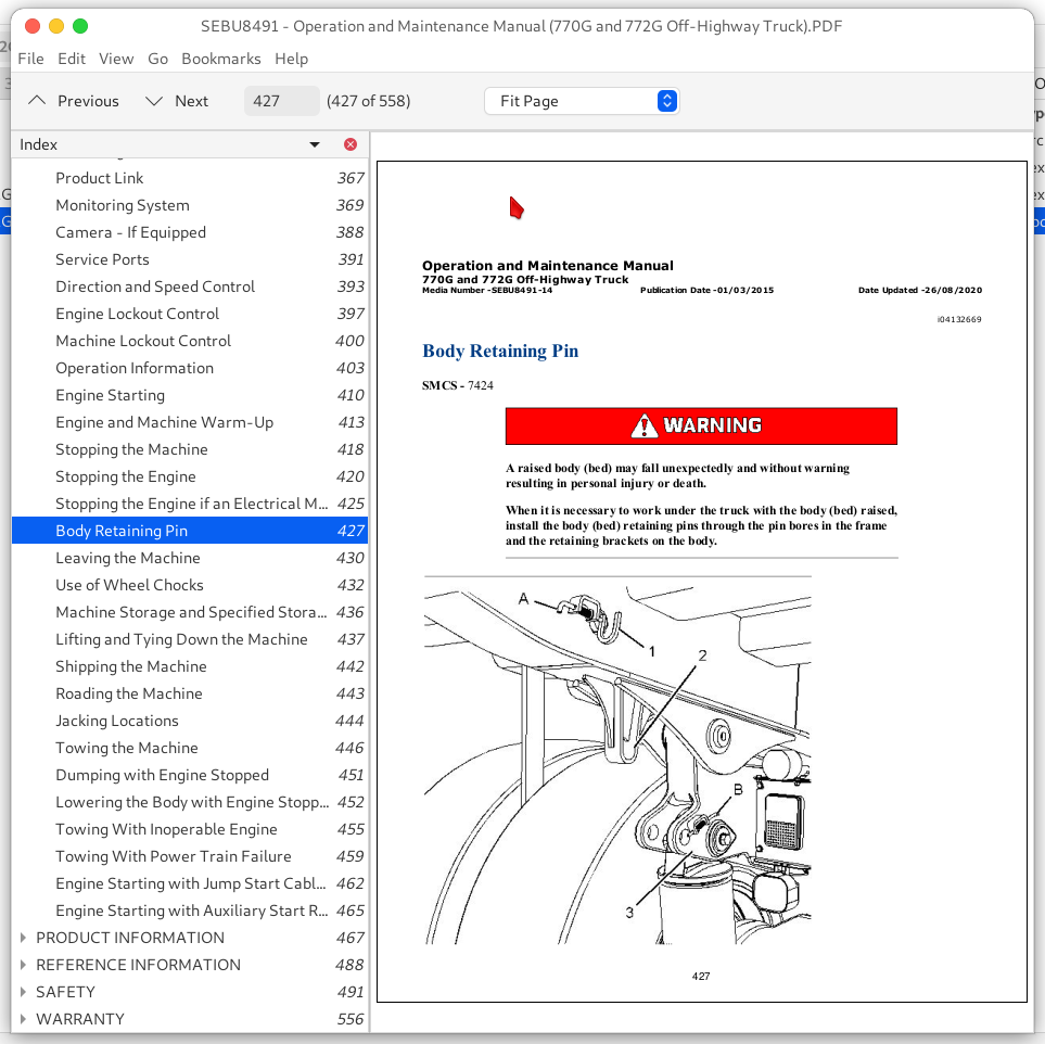 Caterpillar 770G and 772G Off-Highway Truck Operation and Maintenance Manual (SEBU8491) | A++ ...